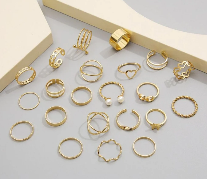 22-Piece Stackable Ring Set – Unrefined Co